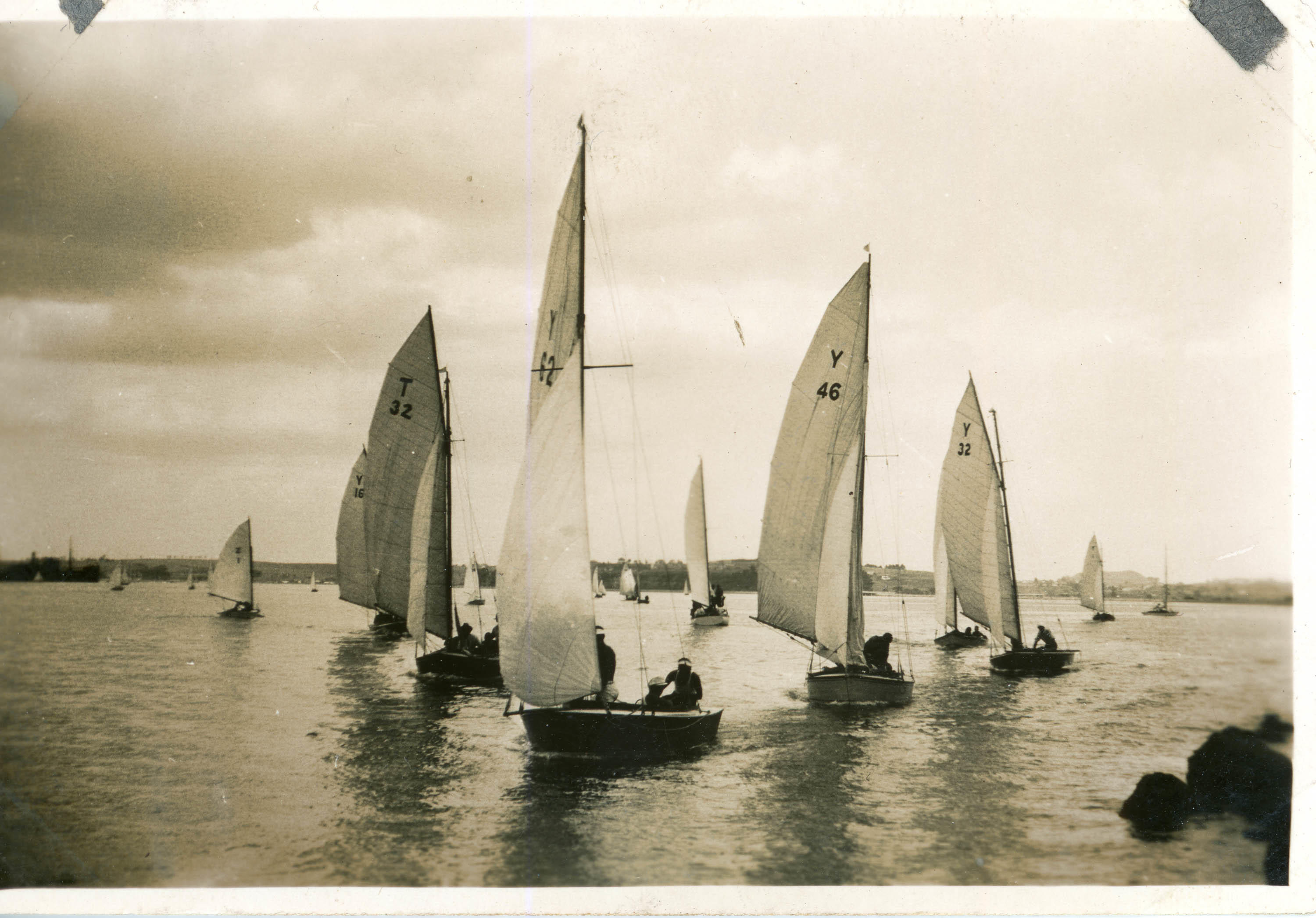 Photograph: Y Class and T Class Yachts - New Zealand Maritime Museum