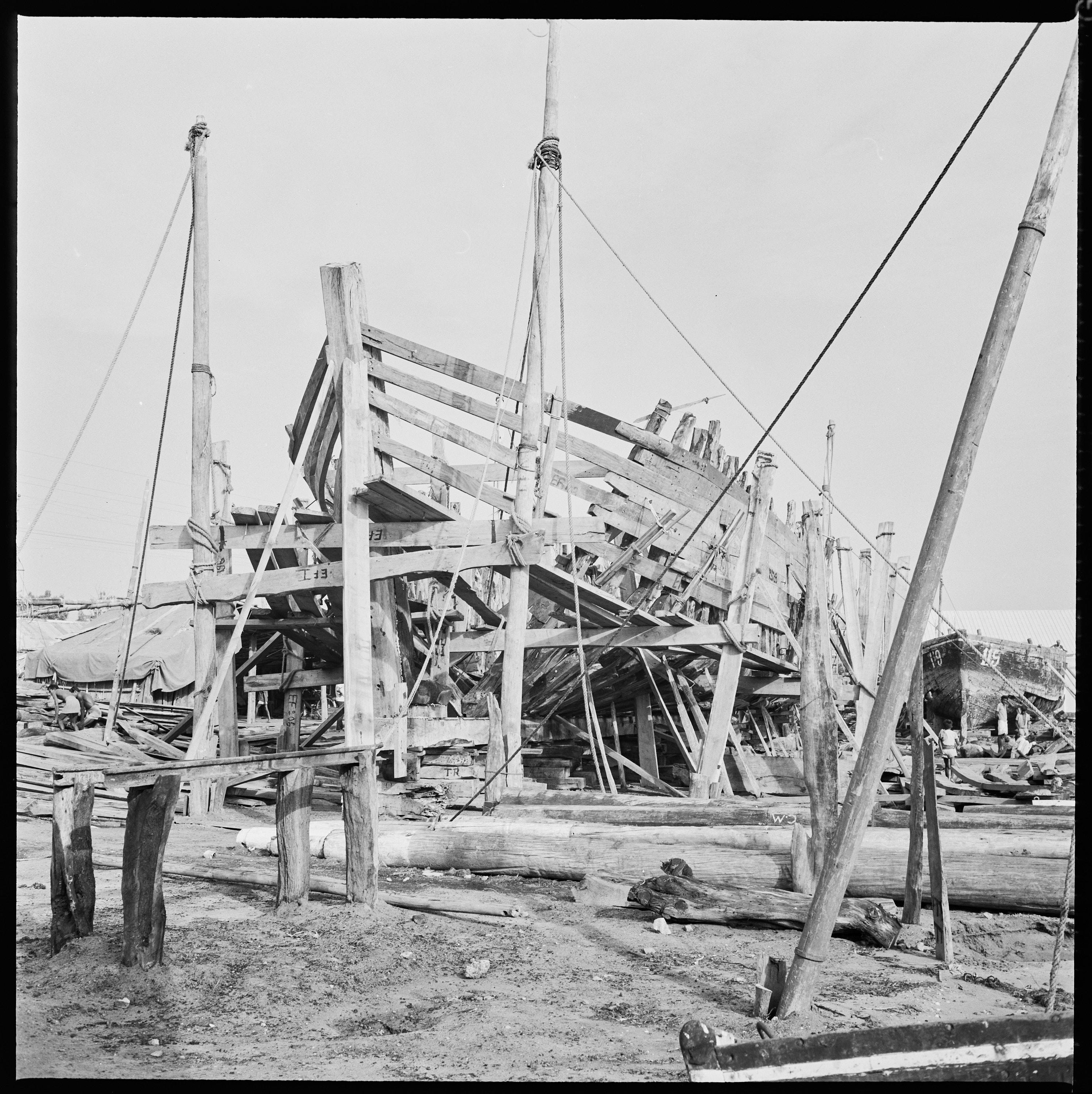 Negative: Thoni construction, Tuticorin, India, 1973 - New Zealand ...