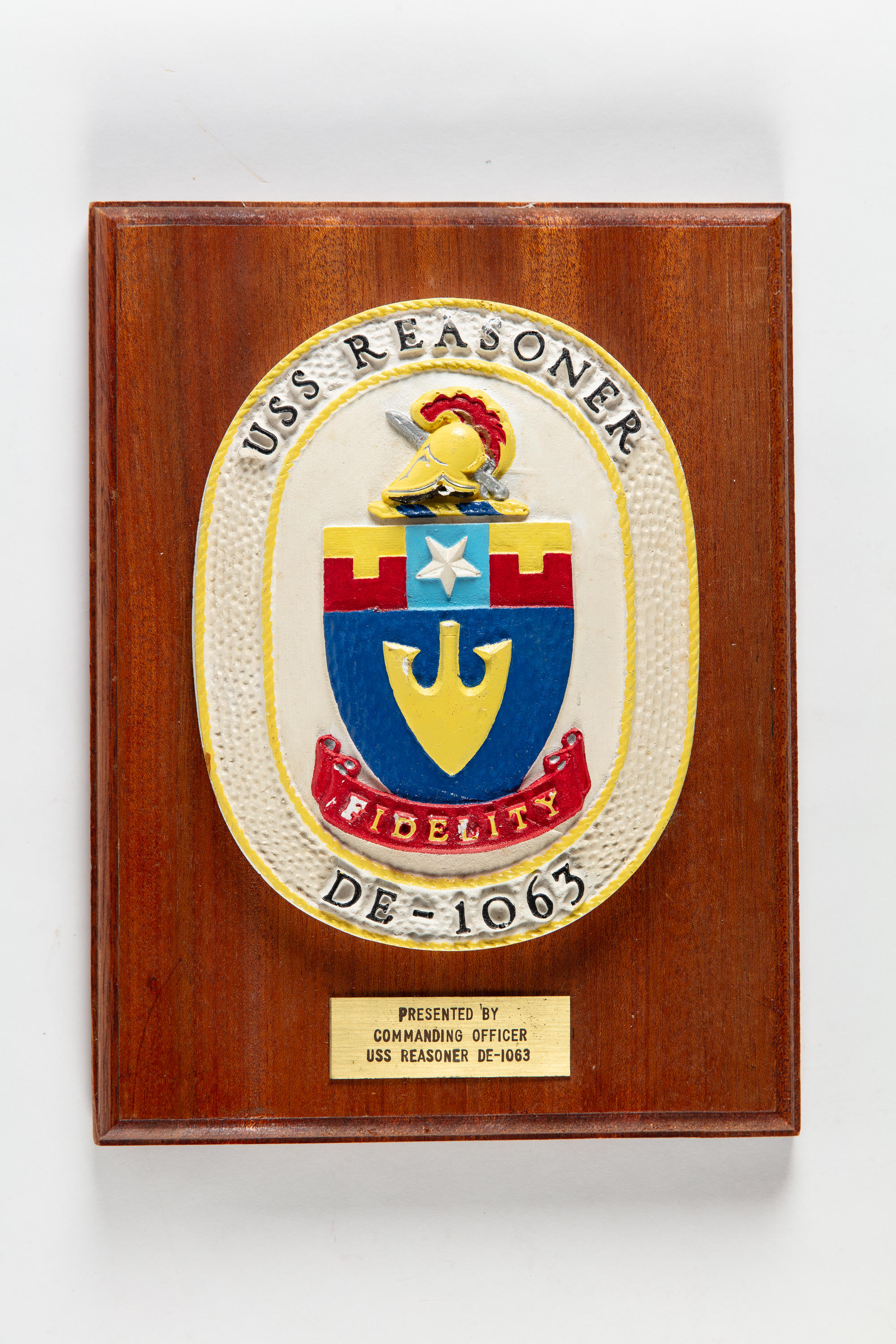 Plaque: USS REASONER - New Zealand Maritime Museum