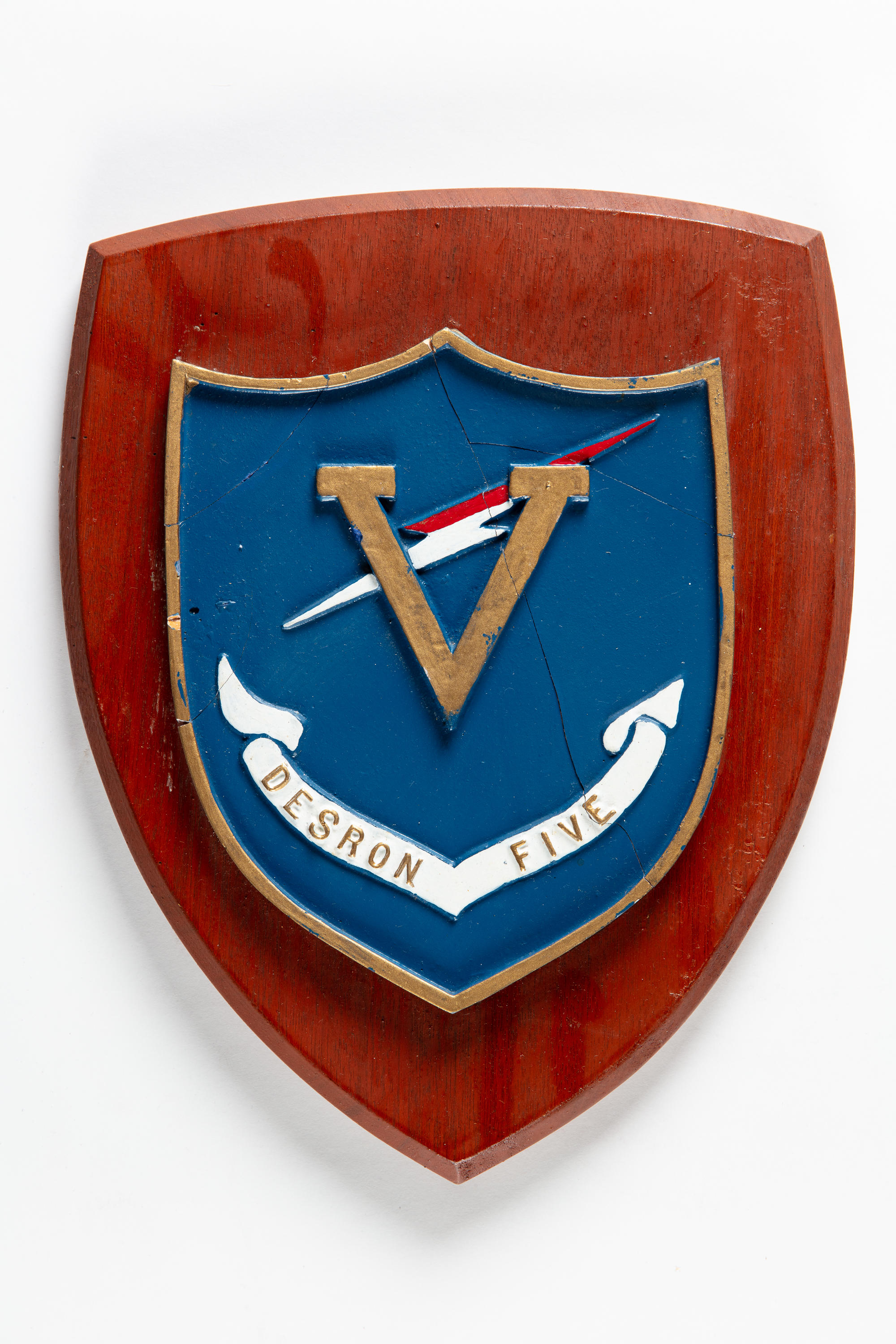 Plaque: DESRON FIVE (Destroyer Squadron Five) - New Zealand Maritime Museum