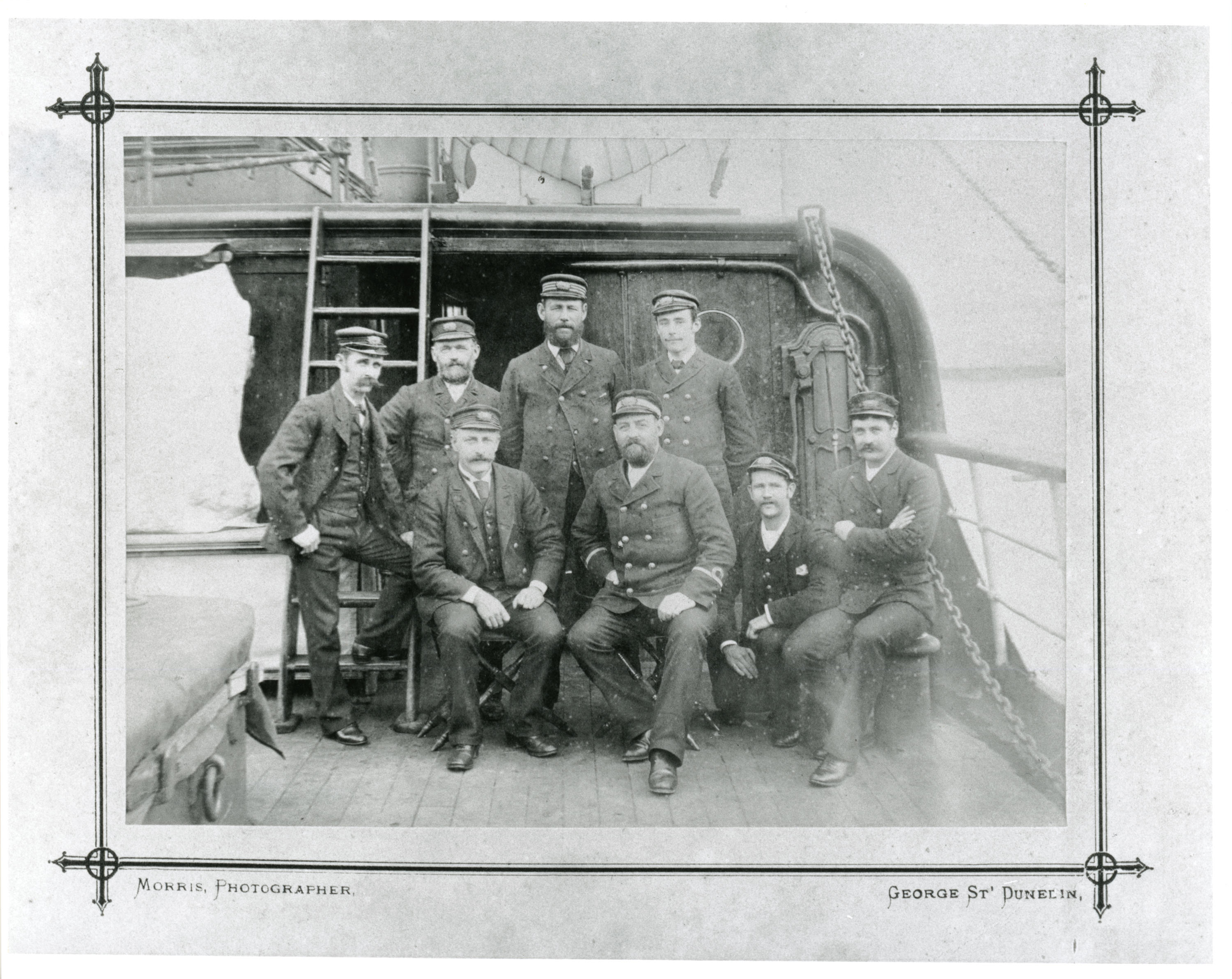 Photograph, Merchant navy officers - New Zealand Maritime Museum