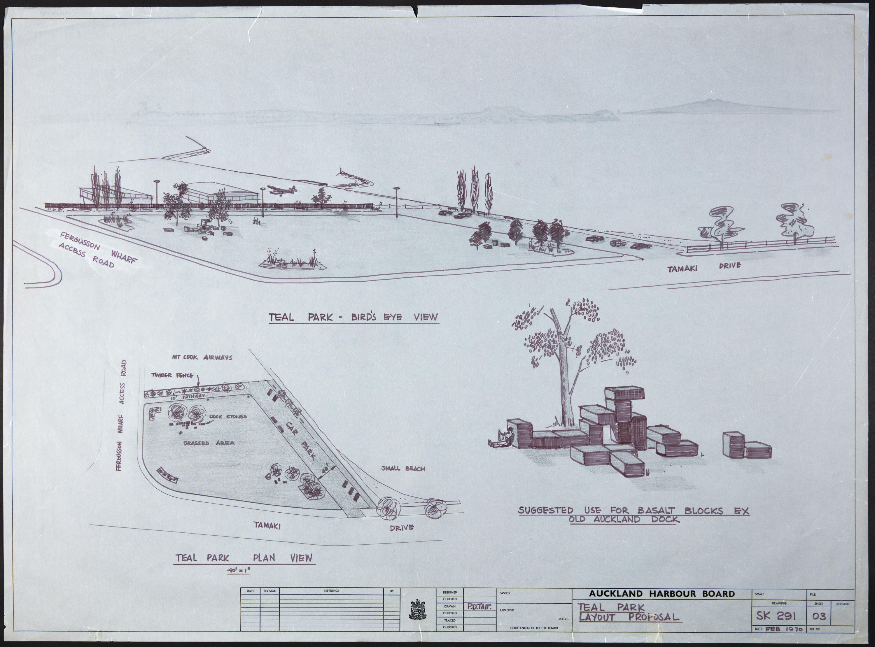 Plan: TEAL Park, Layout Proposal, SK 291 - New Zealand Maritime Museum