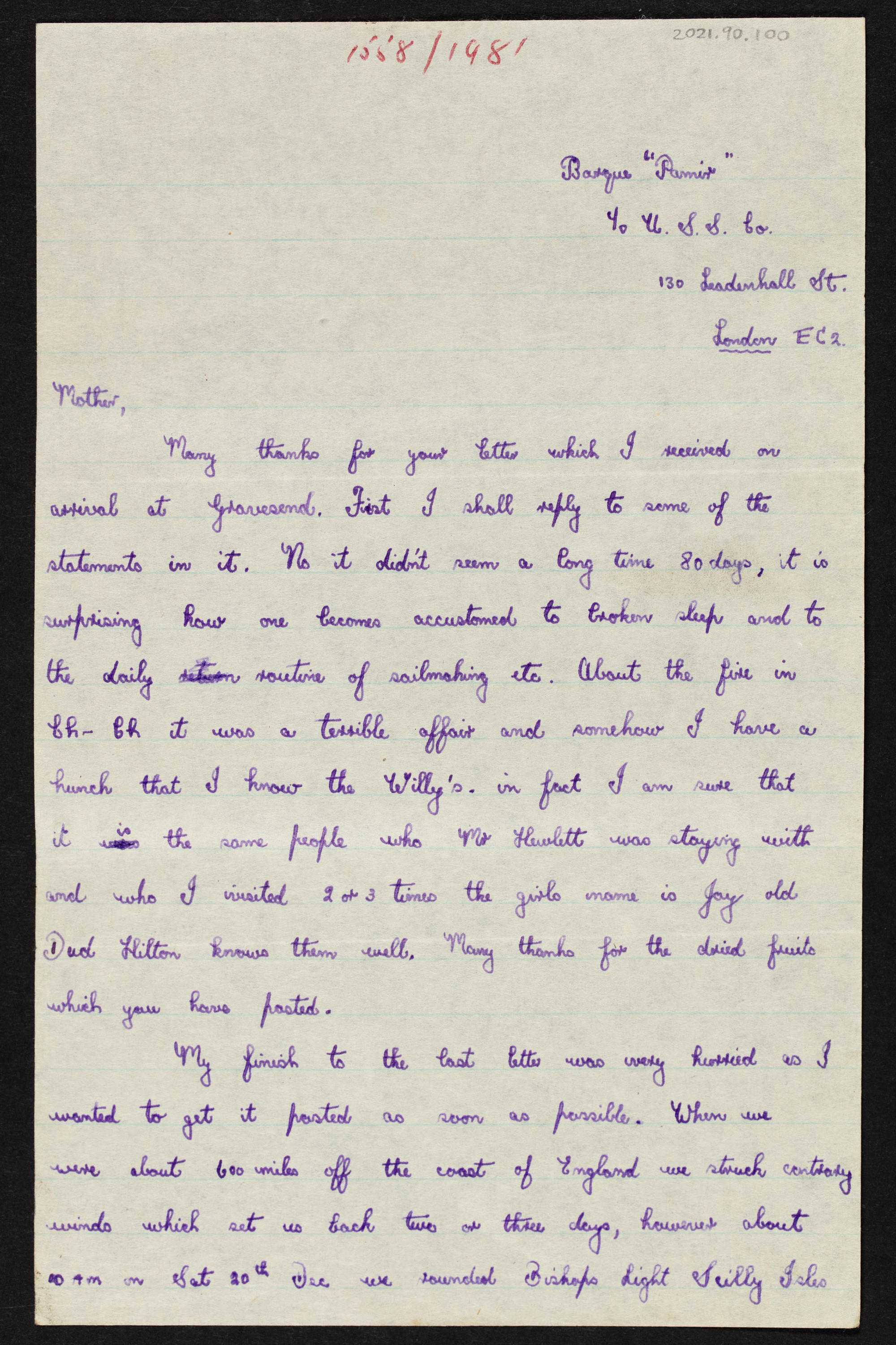 Letter: From Peter Compton to his mother, undated - New Zealand ...