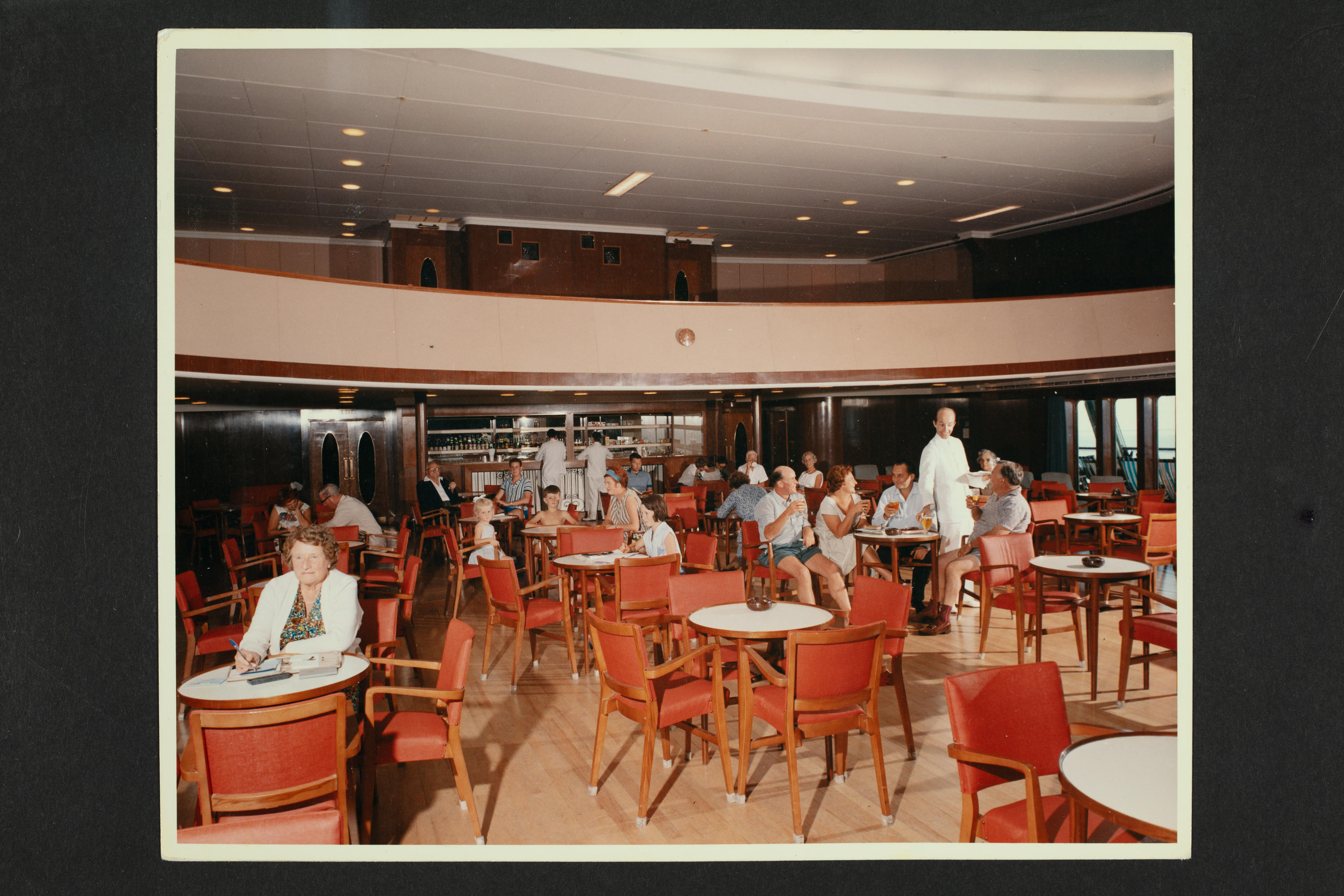 Photograph: Interior of unidentified vessel bar - New Zealand Maritime ...