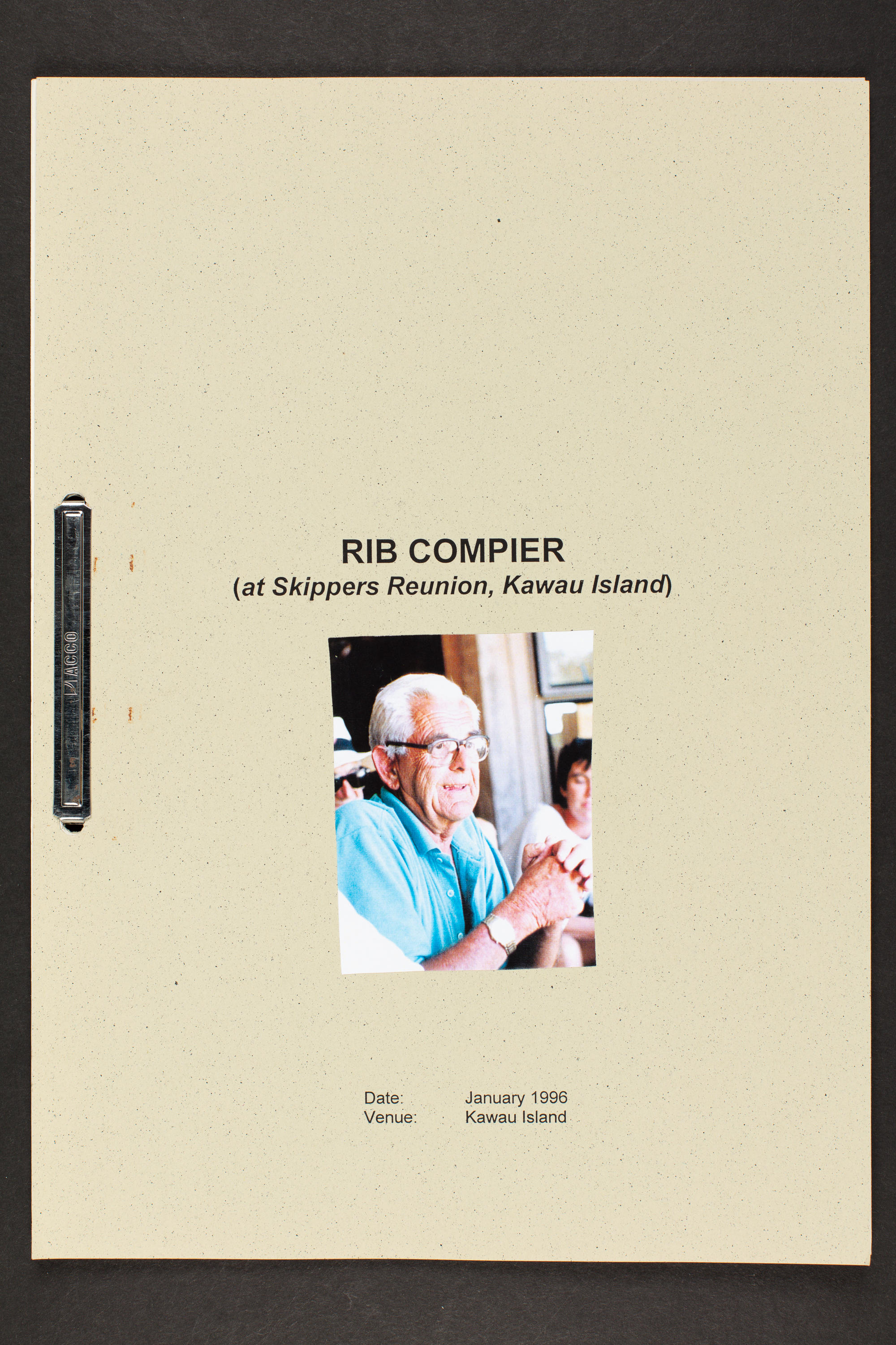 Interview transcript: Rib Compier, Moruroa Pacific Peace Flotilla, 1995 ...