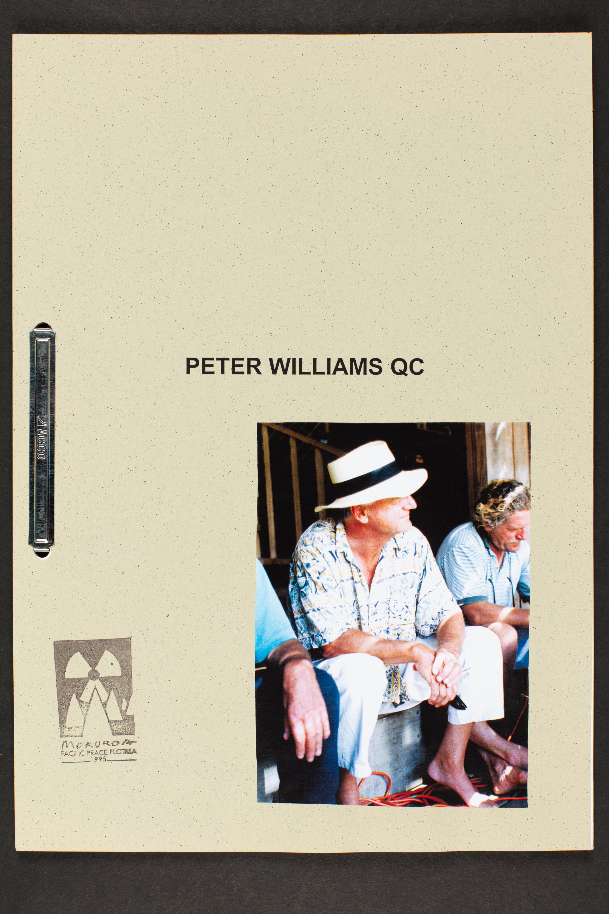Interview transcript: Peter Williams QC, Moruroa Pacific Peace Flotilla ...