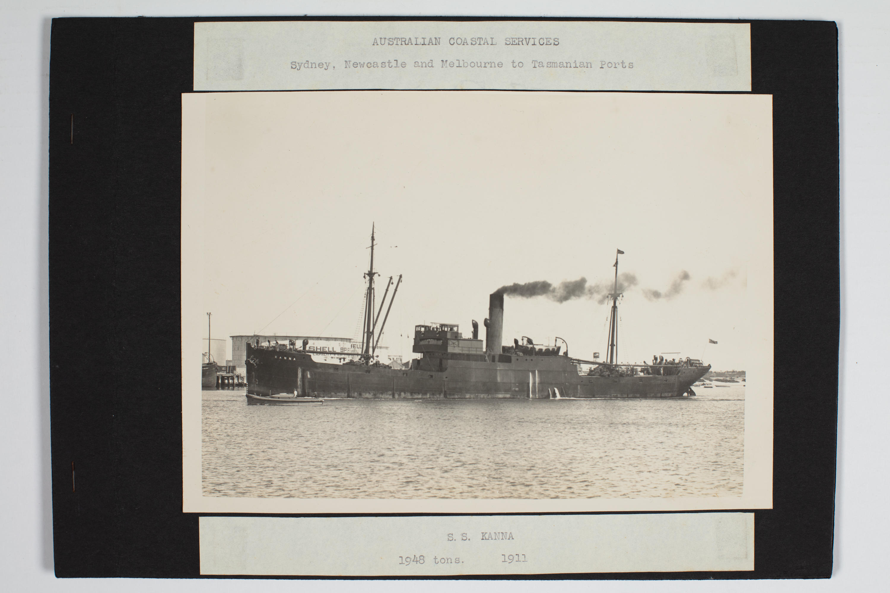 Loose page: SS KANNA - New Zealand Maritime Museum